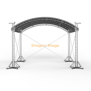 9 Panels 4x8ft Portable Aluminum Mobile Truss Stage Wooden Platform ...
