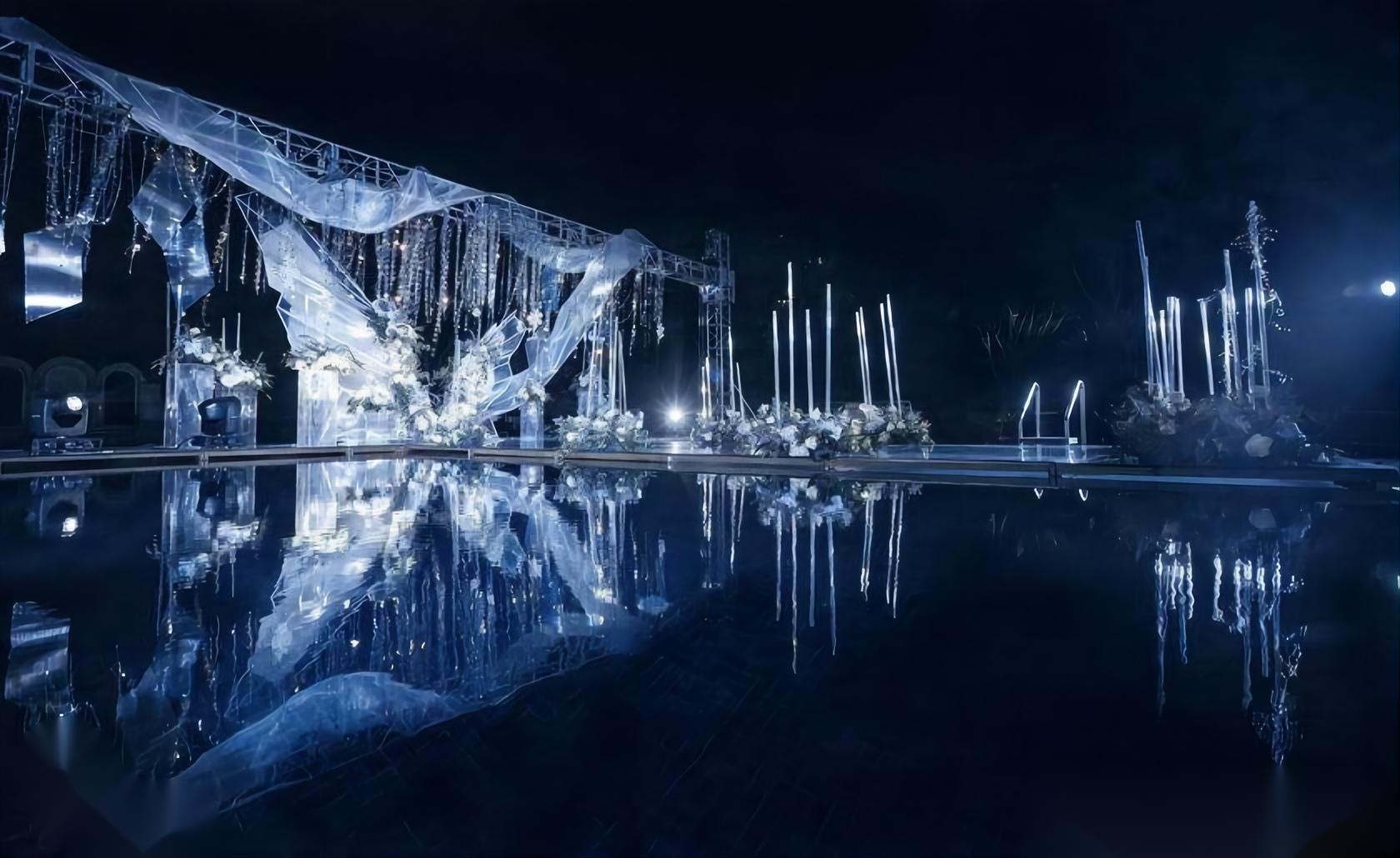 4*4FT Outdoor Performance Transparent LED Event Glass Acrylic Stage for ...