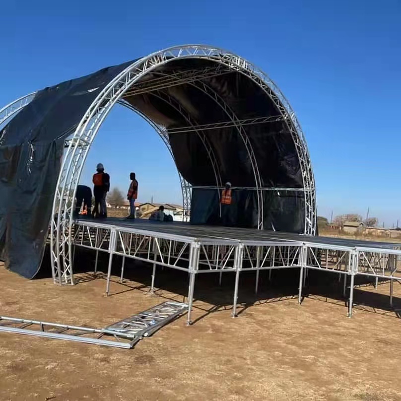 Aluminum Arch Lighting Truss Outdoor Concert Stage Roof Truss System ...