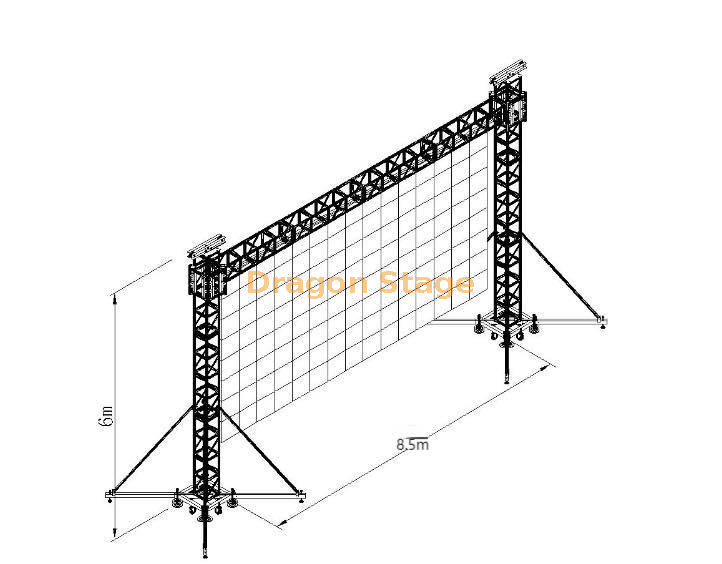 Aluminum Truss System for LED Video Wall 8.5x6m from China manufacturer ...