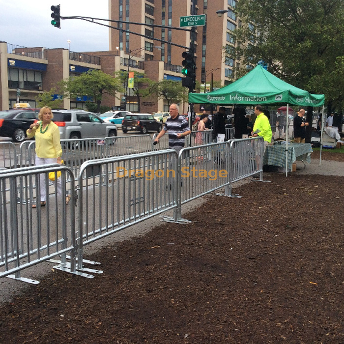 Galvanized Steel Barrier Gate for Safe Zone with Steel Plate Footing ...