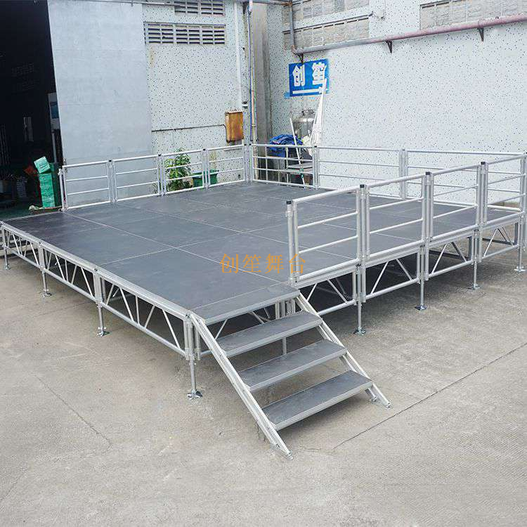 Portable Outdoor Stage Platform Adjustable Stage 6.1x4.88m Height 1-1 ...