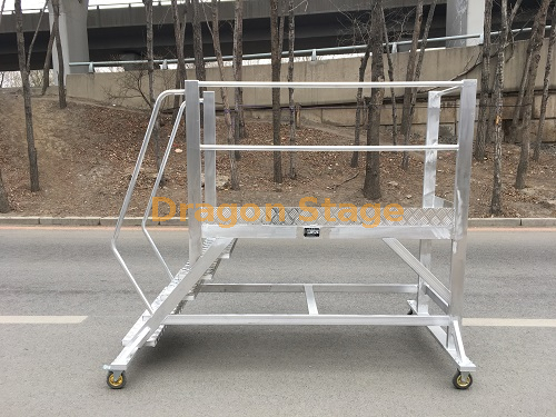 Customized Aluminum Mobile Platform Ladder Working Ladder Sampling ...