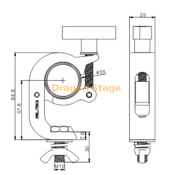 Standard Trigger Stage Clamp JR Trigger Clamp Material:6061 SWL:75kg ...