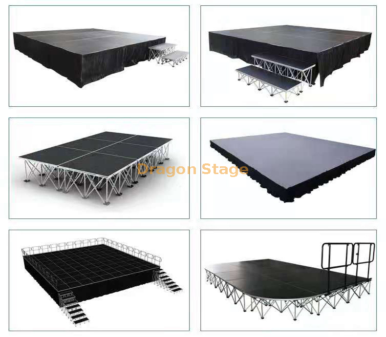Portable Spider Stages Folding Stage Riser Aluminum Foldable Leg Stage ...