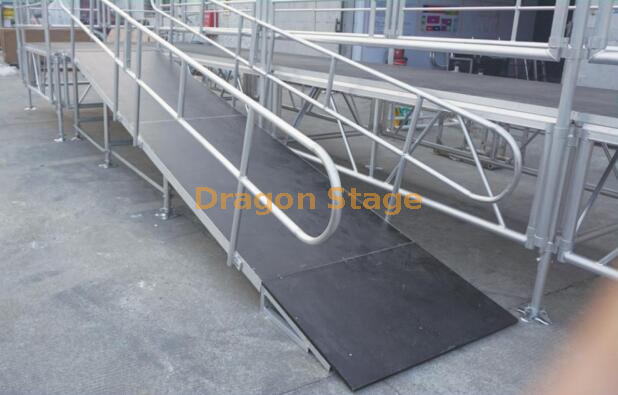 Aluminum Railing Stage Podium 12x8m with 2 Access Stairs And Loading ...