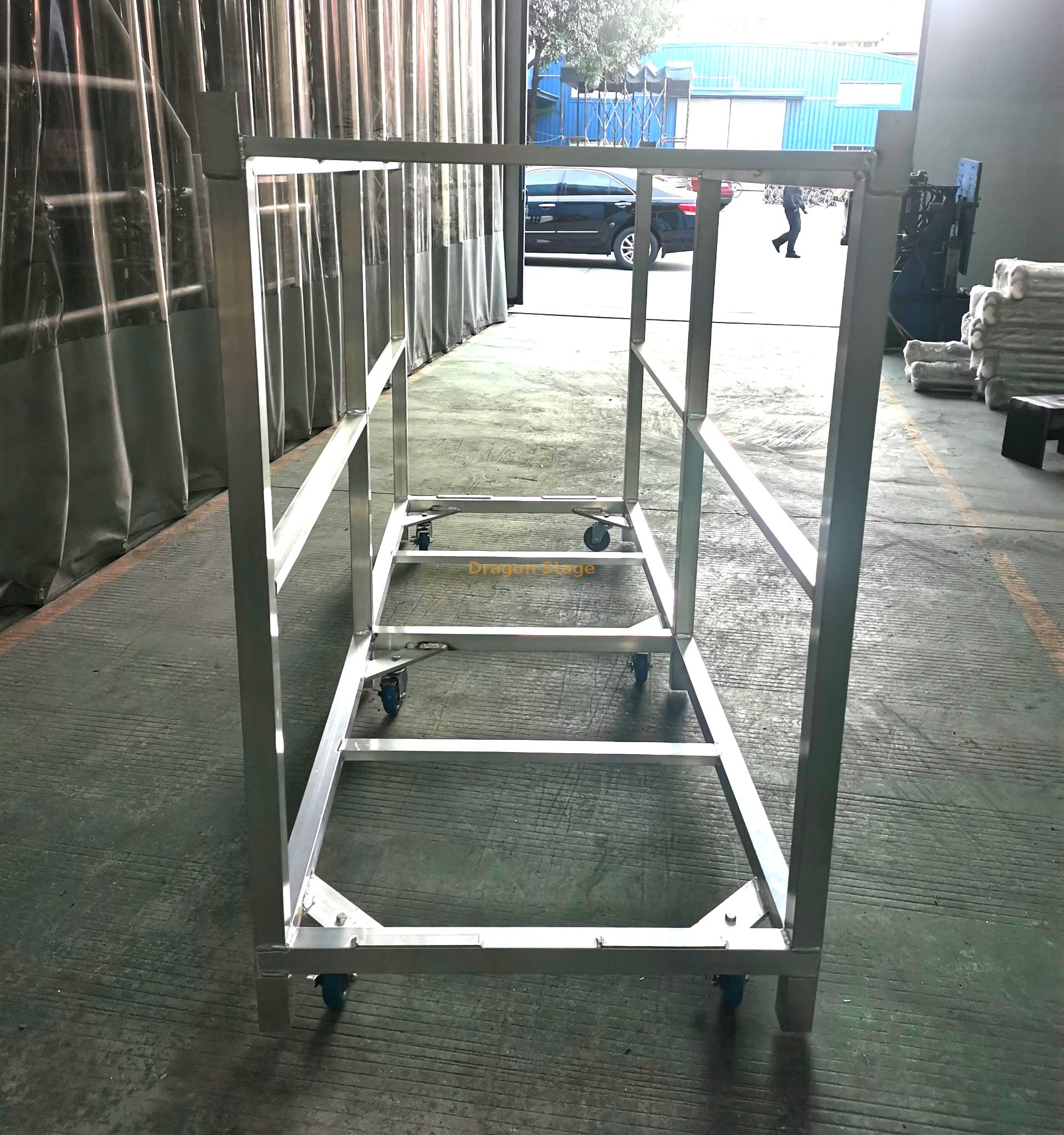 Aluminum Portable Stage Topping Deck Platoform Trolley / All-staging ...