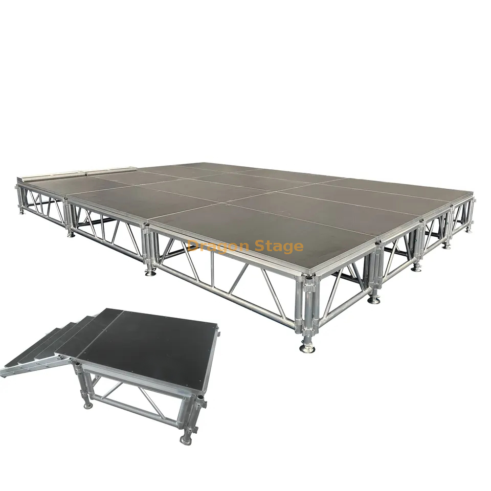 Aluminum Event Stage System With Roof Truss For Concert 32x20ft Panel ...