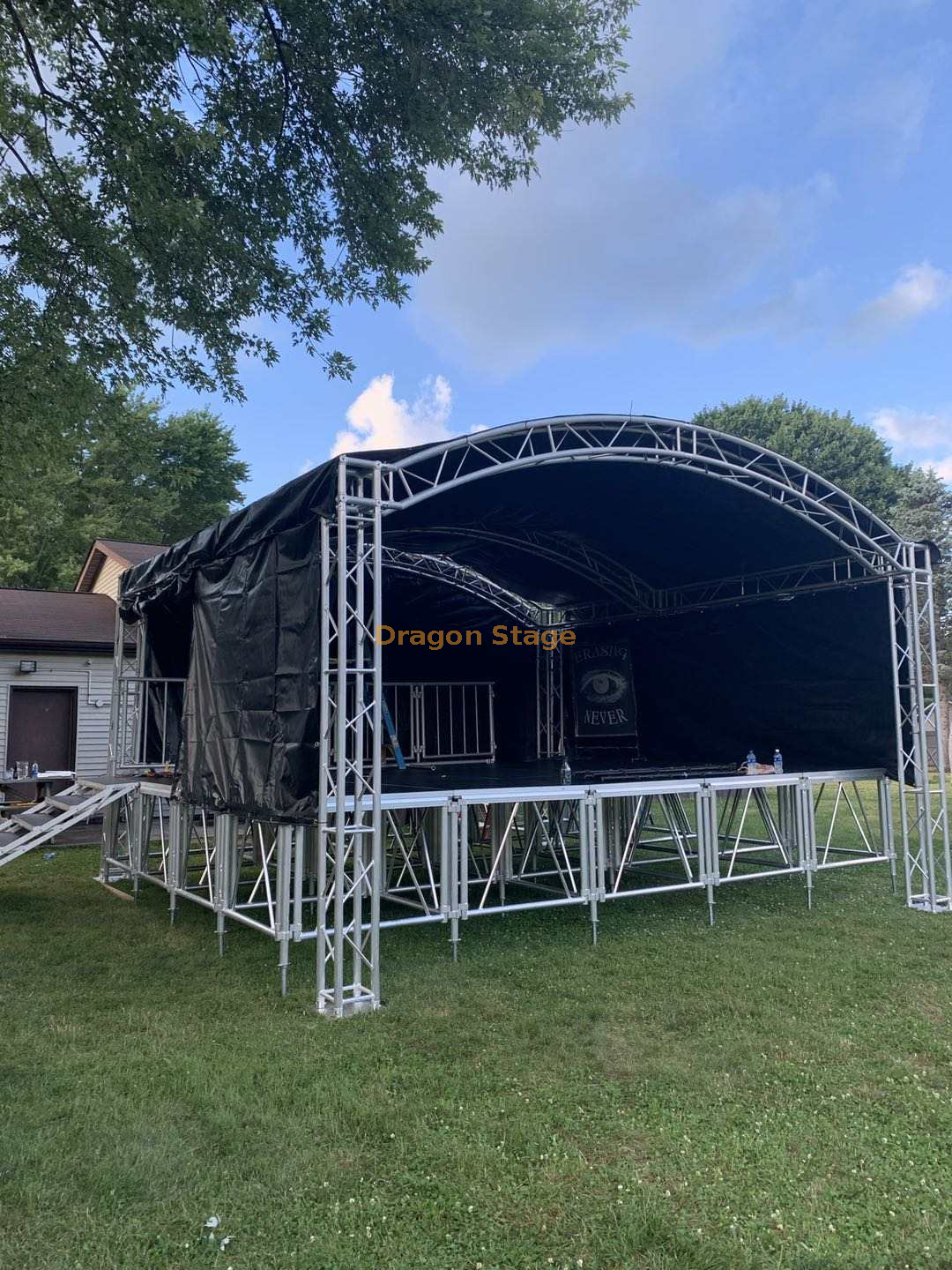 Portable Aluminum Outdoor Curve Roof Truss Concert Stage Truss ...