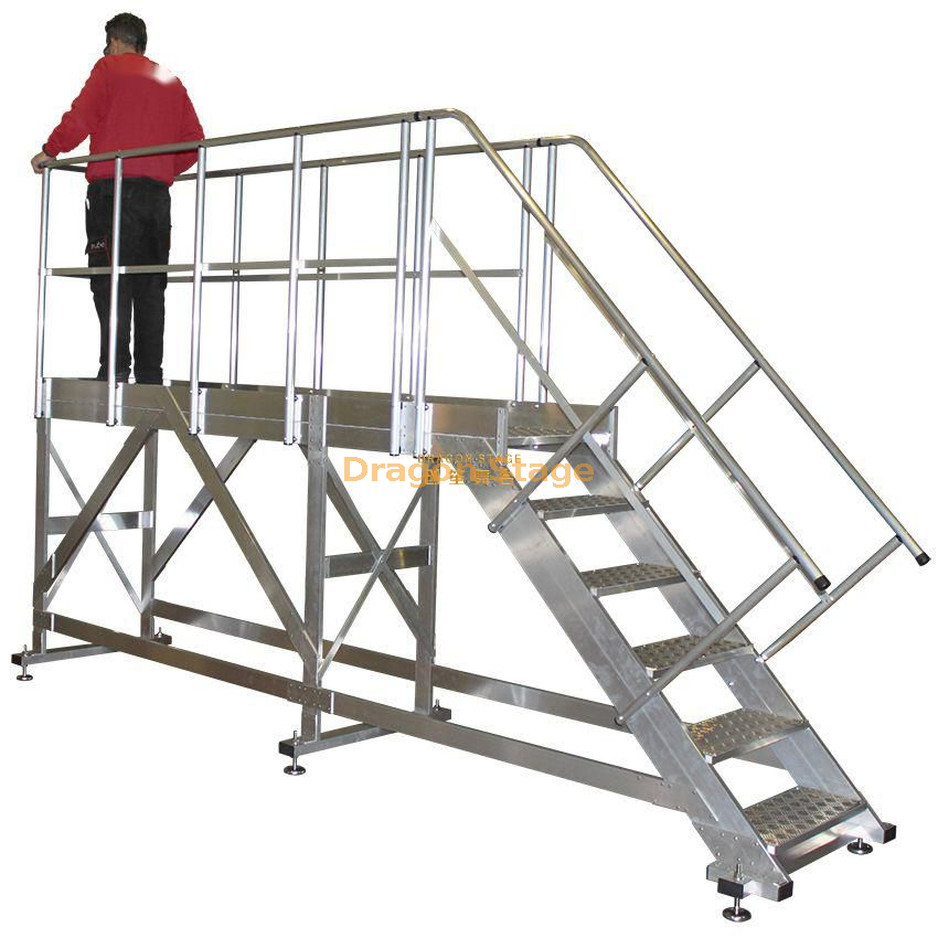 Industrial Walkway Aluminum Platform Aluminum Step Ladder Platform ...