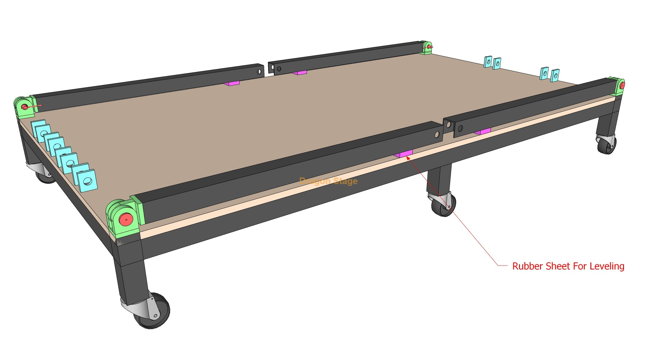 Aluminum Detachable Portable Stage Storage Carts, Cases & Trolleys ...