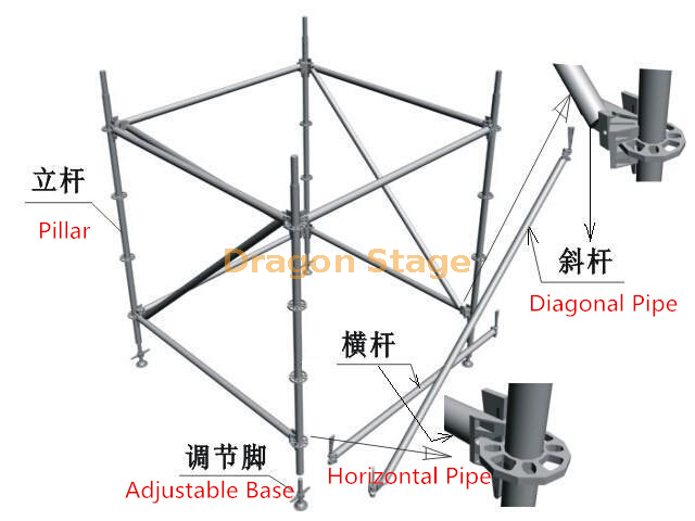 Hot Dip Galvanized Metal Scaffolding High Rise Layer Truss Stage for ...