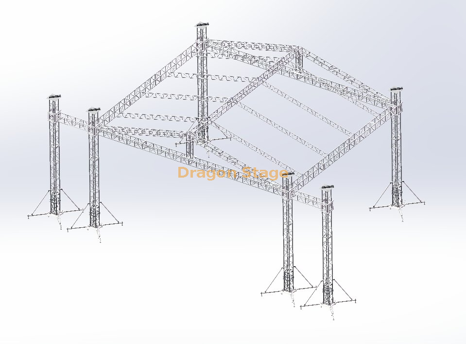 Concert Stage with Line Array 12x7x6m from China manufacturer - DRAGON ...