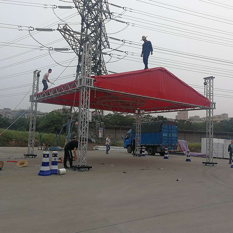 Aluminum Curved Triangle Roof Stage Truss System 6x5x6m from China ...