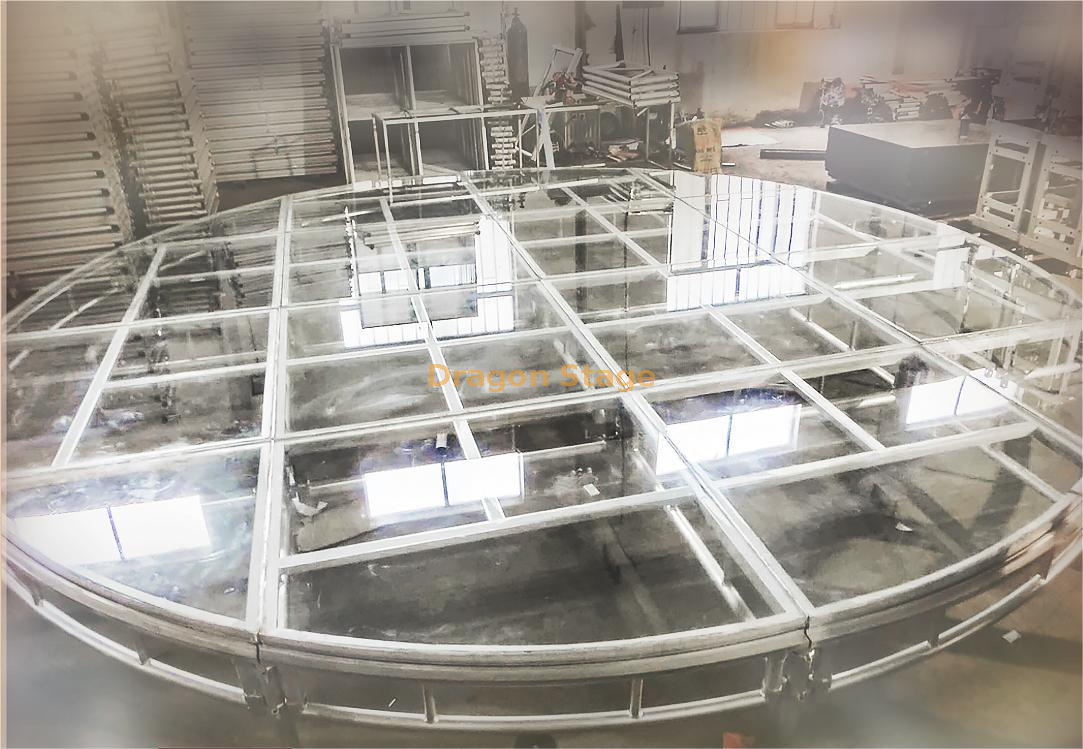 Aluminum Portable Acrylic Glass Round Wedding Stages for Events ...