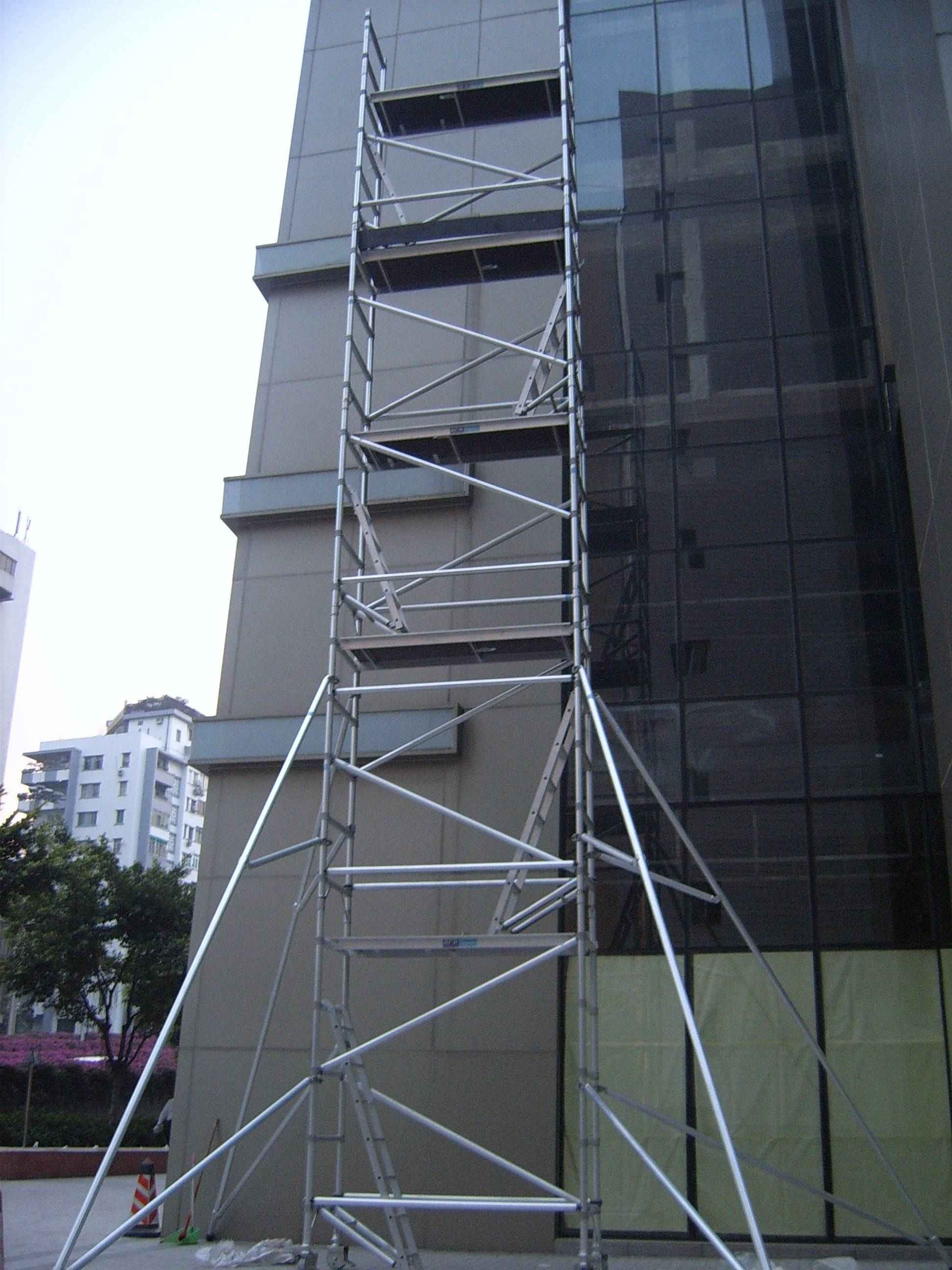 Scaffolding Lightweight Aluminum Access Ladder Single Straight Ladder ...