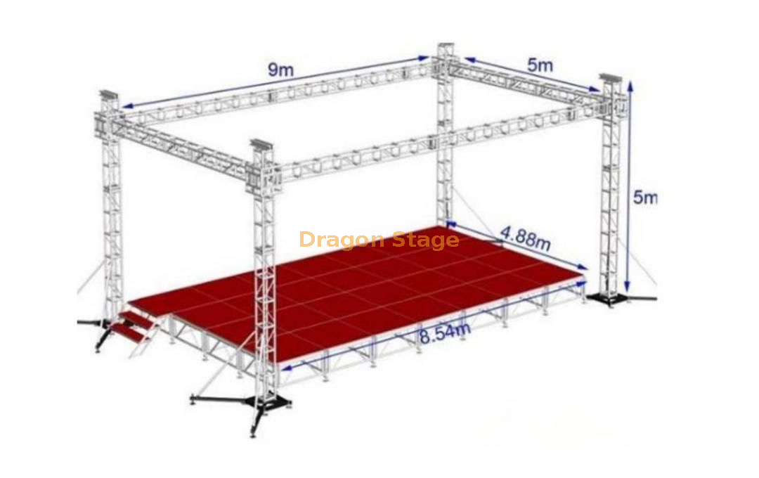 Custom Outdoor Event Scene Stage with Aluminum Modular Platform Deck ...