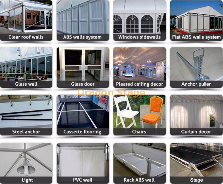 Aluminum Structure Outdoor Event Tent Transparent Roof Wedding Marquee ...