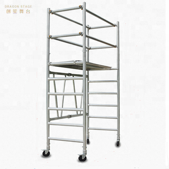 Aluminum Ladder Moving Rolling Folding Scaffold from China manufacturer ...
