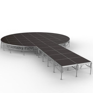 Plywood Red Round Stage with Carpet from China manufacturer - DRAGON STAGE