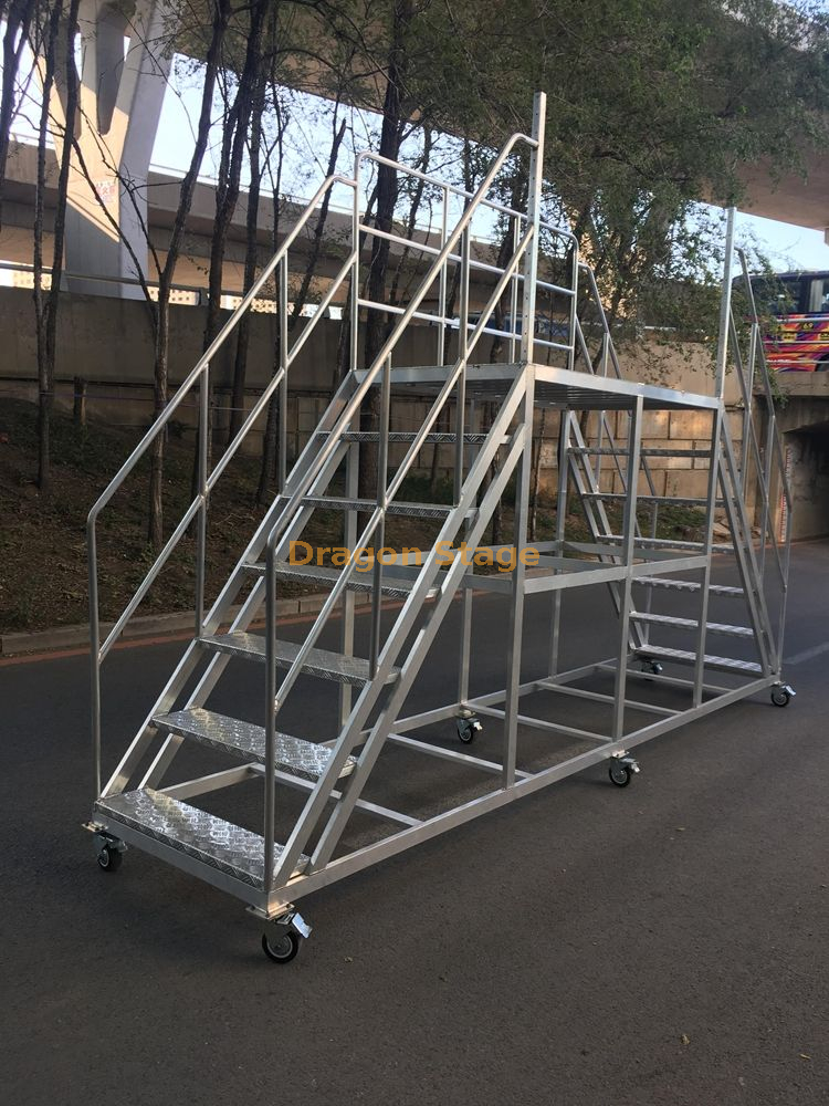 Welding aluminum alloy platform ladder step industrial ladder step ...