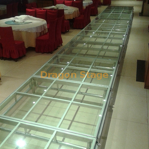 Clear Glass Wedding Stage Glass Runway Stage 44x4ft from China ...