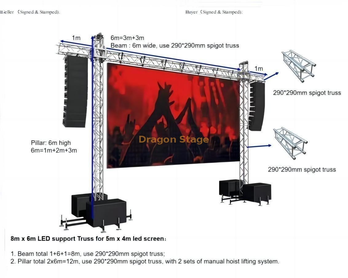 Advertising LED Screen Truss Display System 6x6m from China ...